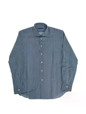Corneliani Striped Wrinkle-free Shirt - Blue