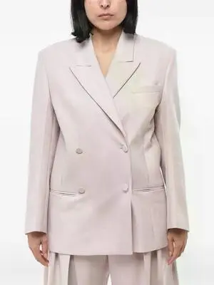 SUPER BLOND Double-breasted Oversized Blazer - Neutrals