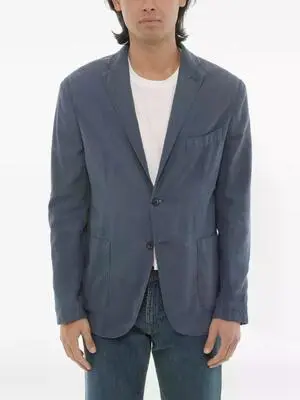 Corneliani Single-breasted Notch-lapel Blazer - Blue
