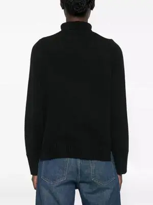 ALLUDE Ribbed-trim Mock Neck Sweater