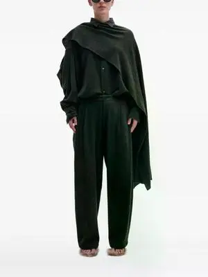 DARKPARK Georgia Detachable-scarf Shirt - Green