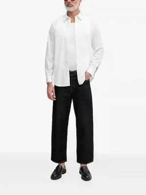 Armani Exchange Logo-embroidered Long-sleeve Shirt
