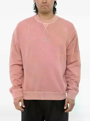 Woolrich Logo Embroidered Brushed Cotton Sweater - Pink