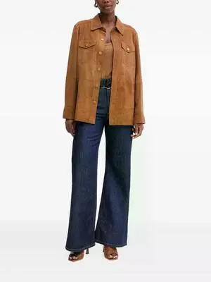 Luisa Spagnoli Suede Button-up Shirt