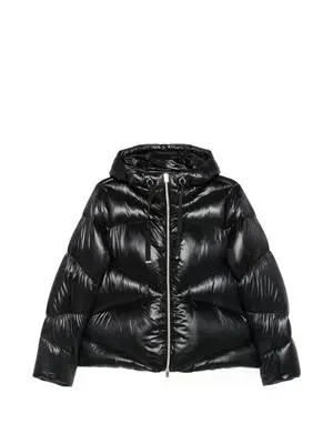 Herno Quilted Hooded Puffer Jacket - Black