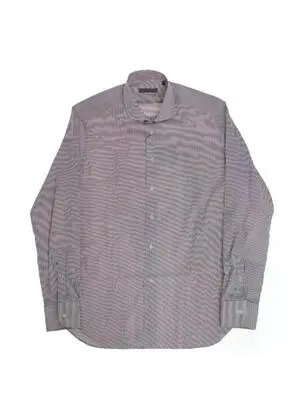 Corneliani Striped French-collar Shirt - White