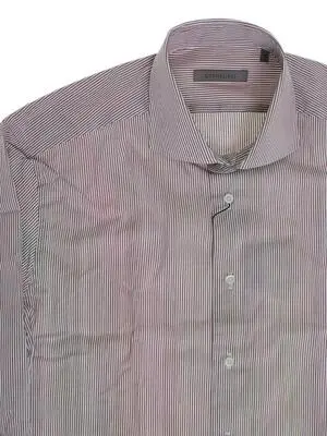 Corneliani Striped French-collar Shirt - White