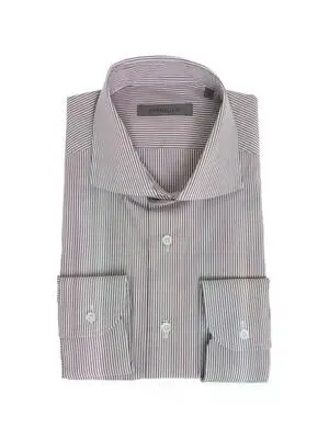 Corneliani Striped French-collar Shirt - White