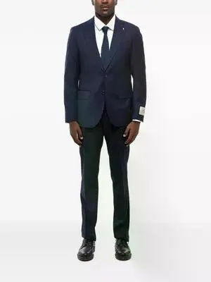 Corneliani Cc Collection Pinstriped Wool Suit - Blue