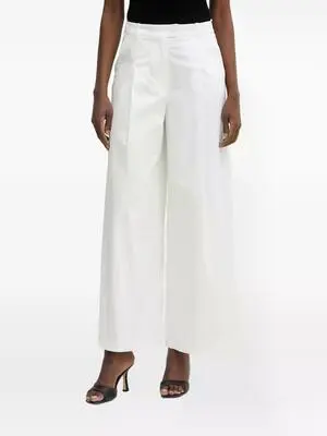 Luisa Spagnoli Pleated Wide-leg Trousers - White