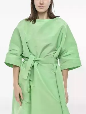 SUPER BLOND Midi Belted Silk-organza Kaftans