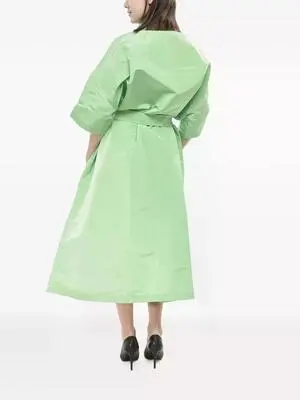 SUPER BLOND Midi Belted Silk-organza Kaftans