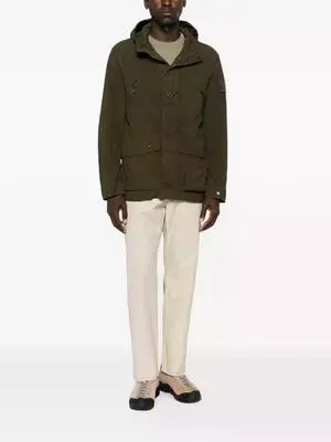 Stone Island Hooded Logo-patch Jacket