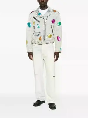 Jeremy Scott 2020s Gem-embellished Denim Jacket