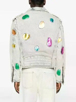 Jeremy Scott 2020s Gem-embellished Denim Jacket