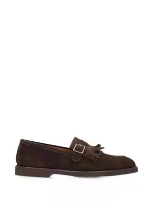 DOUCAL'S Fringed Buckle-fastening Loafers - Brown