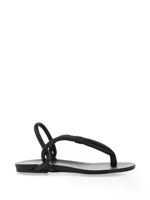 DEL CARLO Piuma Thong Sandals - Black