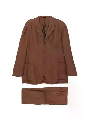 ROMEO GIGLI 1990s Notched-lapel Suit - Brown