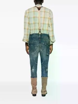 Dsquared2 2000s Distressed-finish Trousers