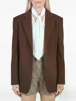 Federica Tosi Single-breasted Loose-fit Blazer - Brown