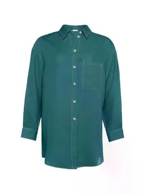 ERES Contrast-stitch Chest-pocket Shirt