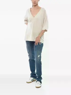 Extreme Cashmere Nº406 V-neck Oversized T-shirt