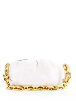 Bottega Veneta The Chain Pouch Leather Shoulder Bag - White