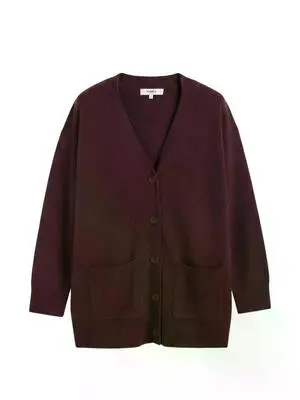 Chinti & Parker Basics Button-up Patch-pocket Cardigan - Purple