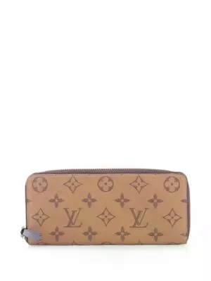 LOUIS VUITTON Clemence Wallet Reverse Monogram Canvas Small Wallets - Brown