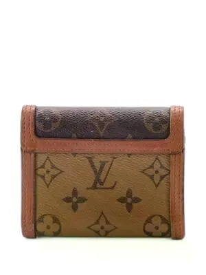 LOUIS VUITTON Dauphine Wallet Reverse Monogram Canvas Compact Small Wallets - Brown