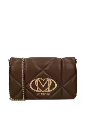 Moschino Logo-appliqué Quilted Crossbody Bag