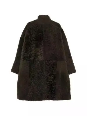 TOM FORD Shearling Patchwork Reversible Coat - Brown