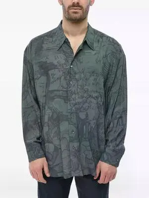 MAGLIANO Graphic-print Chest-pocket Shirt
