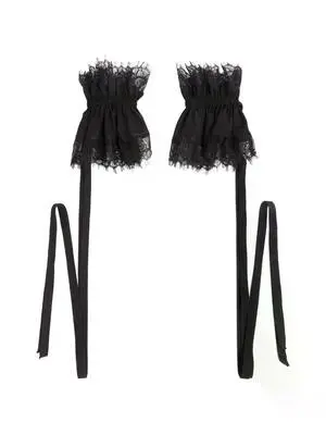 ANN DEMEULEMEESTER Birte Lace-ruffle Cuffs - Black