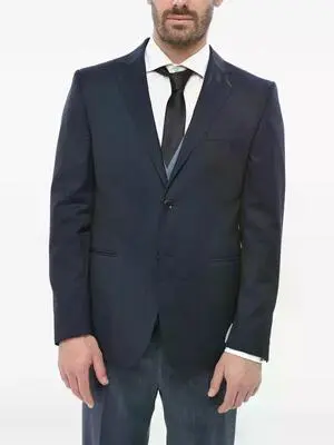 Corneliani Single-breasted Pinstriped Suit - Blue