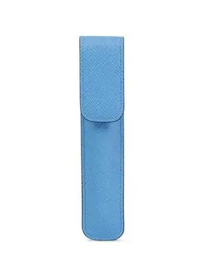 Smythson Panama Pen Sleeve - Blue