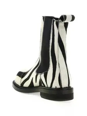 Moschino Zebra Print Chelsea Boots