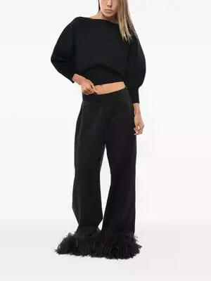 SUPER BLOND Batwing-sleeve Ribbed-trim Sweater