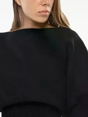 SUPER BLOND Batwing-sleeve Ribbed-trim Sweater