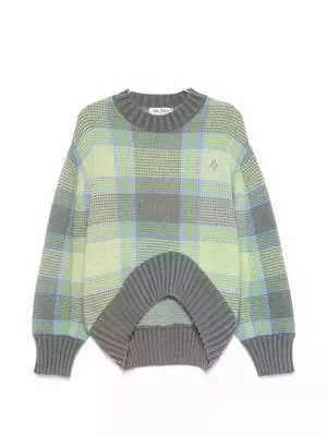 Attico Check-pattern Sweater - Green