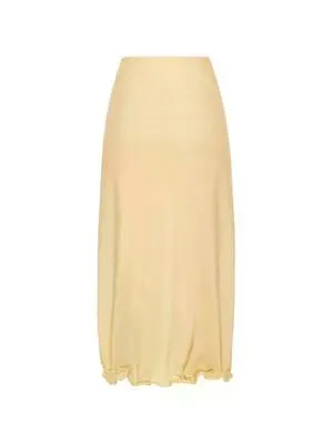 SEEN USERS Twombly Bloom Ruffled Midi Skirt - Neutrals