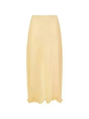 SEEN USERS Twombly Bloom Ruffled Midi Skirt