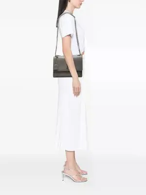 Saint Laurent Large Croc Embossed Leather Monogram Sunset Crossbody Bag