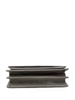 Saint Laurent Large Croc Embossed Leather Monogram Sunset Crossbody Bag