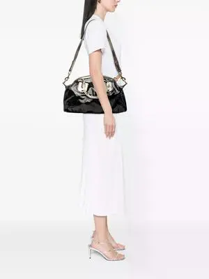 Gucci Coated Canvas Bamboo Dialux Pop Satchel