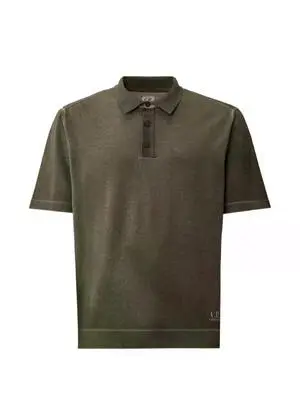 C.P. COMPANY Cotton Crepe Double Dyed Polo Shirt - Green