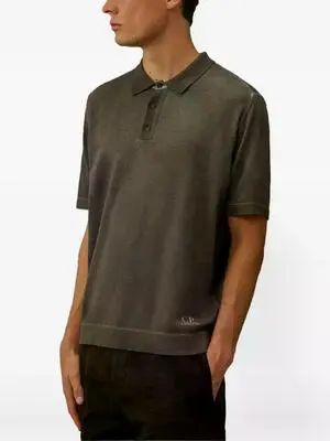 C.P. COMPANY Cotton Crepe Double Dyed Polo Shirt