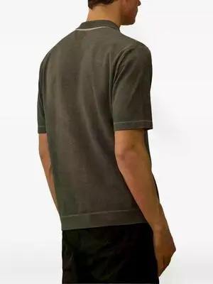 C.P. COMPANY Cotton Crepe Double Dyed Polo Shirt