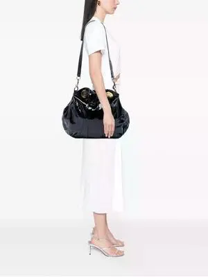 Gucci Patent Leather Hysteria Satchel - Black