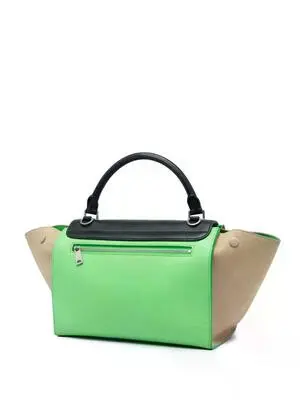 Celine 2016 Small Tricolor Leather Trapeze Satchel